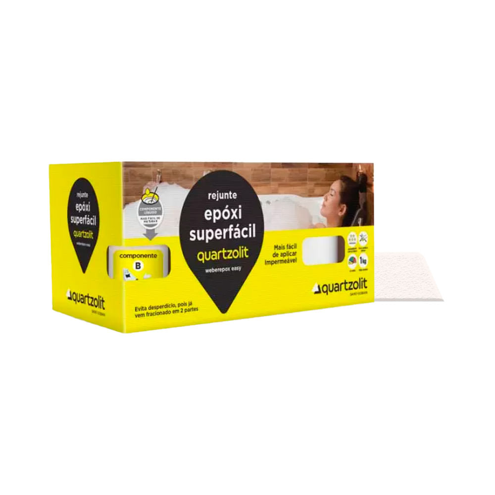 Rejunte Epóxi Bicomponente para Cerâmicas e Porcelanatos Superfácil Branco 1KG - 0574.00000 ...