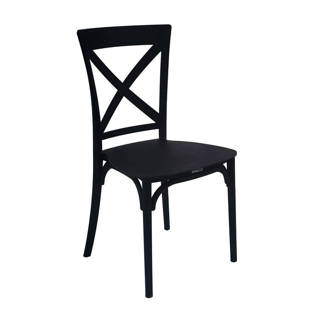 Banco Metalnew com Encosto Aço Prata com Preto 67 CM - Carajas Banco Metalnew com Encosto Aço Prata com Preto 67 CM - Carajas